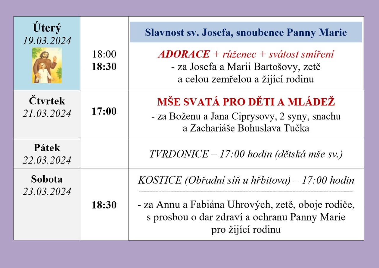 BŘEZEN 2024 :: Římskokatolická farnost Lanžhot